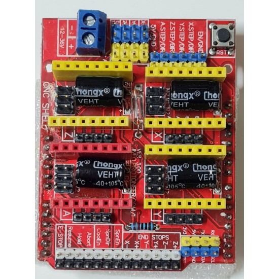 Arduino CNC Shield V3.51 - GRBL v0.9 compatible - Uses Pololu Drivers