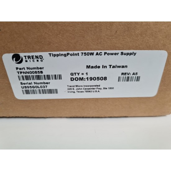 Trend Micro TPNN0085B Tipping Point 750W AC Power Supply
