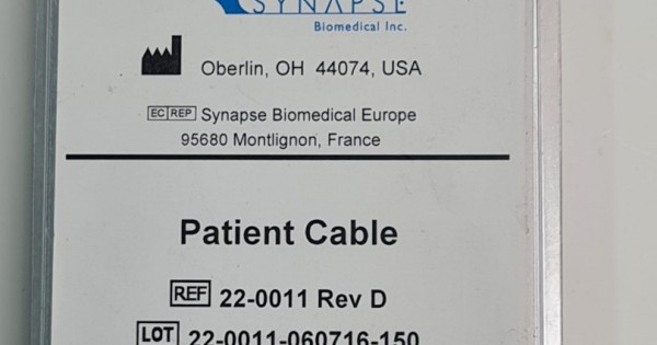 SYNAPSE 1 EA Neurx Diaphragm Pacing System, Patient Cable 220011